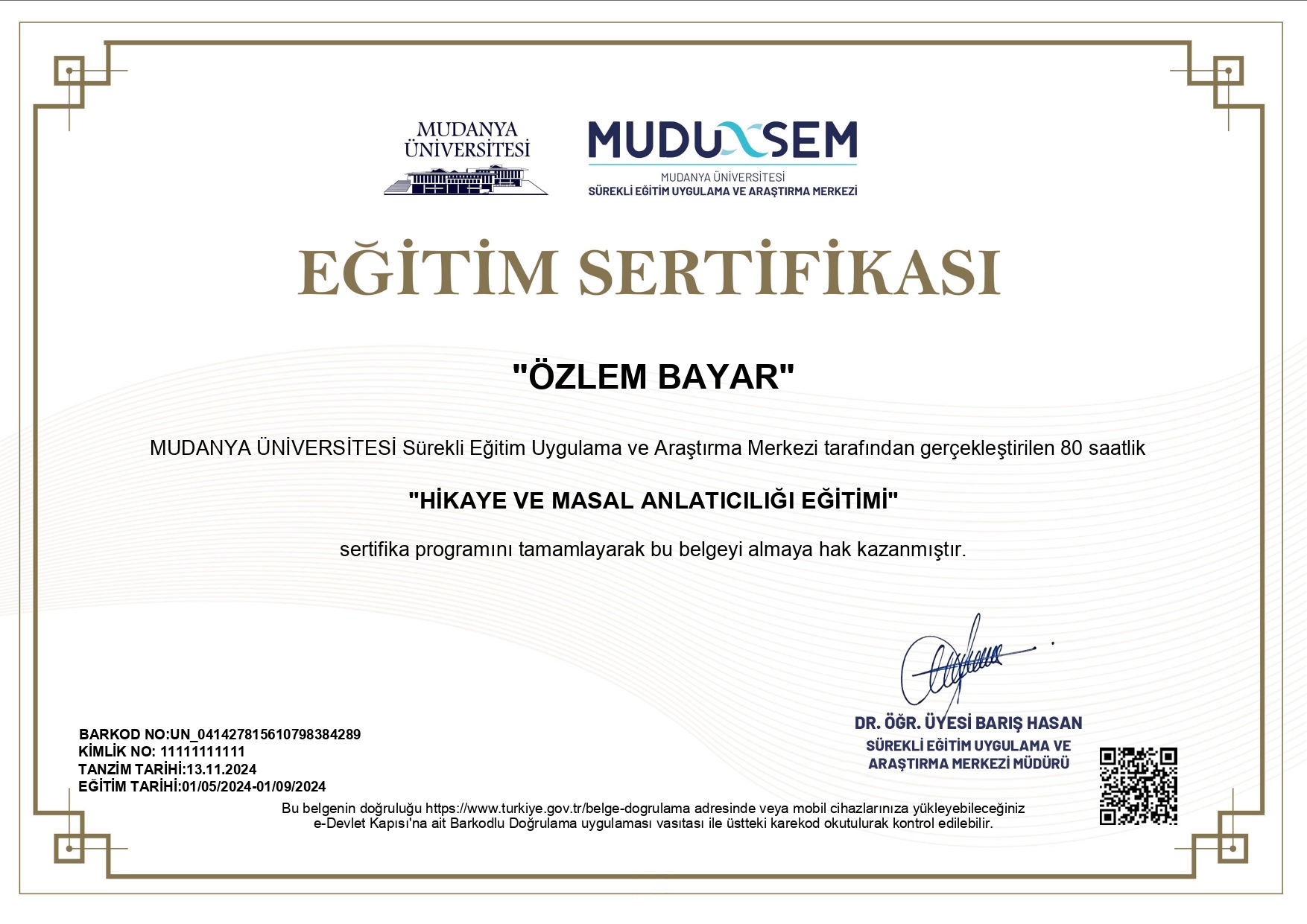 Sertifika Kayıt Formu 3 - Matlas Akademi